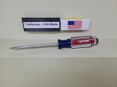 Craftsman 41581 Flat Slot Screwdriver 3/16" Tip WF 4" Square Shaft NOS ...