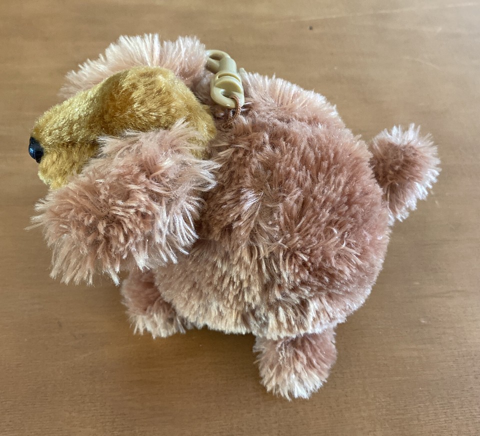 Aurora People Pals Plush Round Ball Brown Puppy Dog 6" - See ...