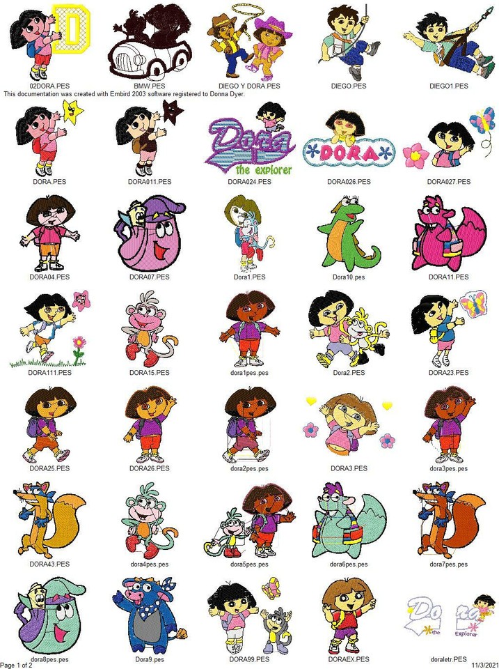 HUGE 5000+ CARTOON CHARACTERS BUNDLE Embroidery Machine Designs PES ZIP ...