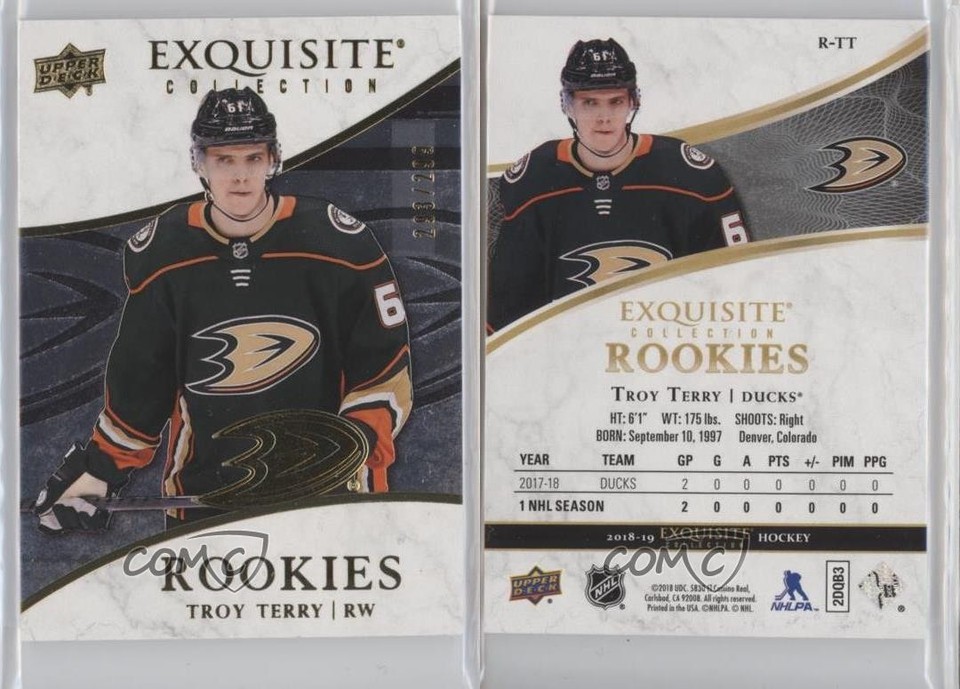 2018 Upper Deck Black Diamond Exquisite Collection Rookies /299 Troy ...