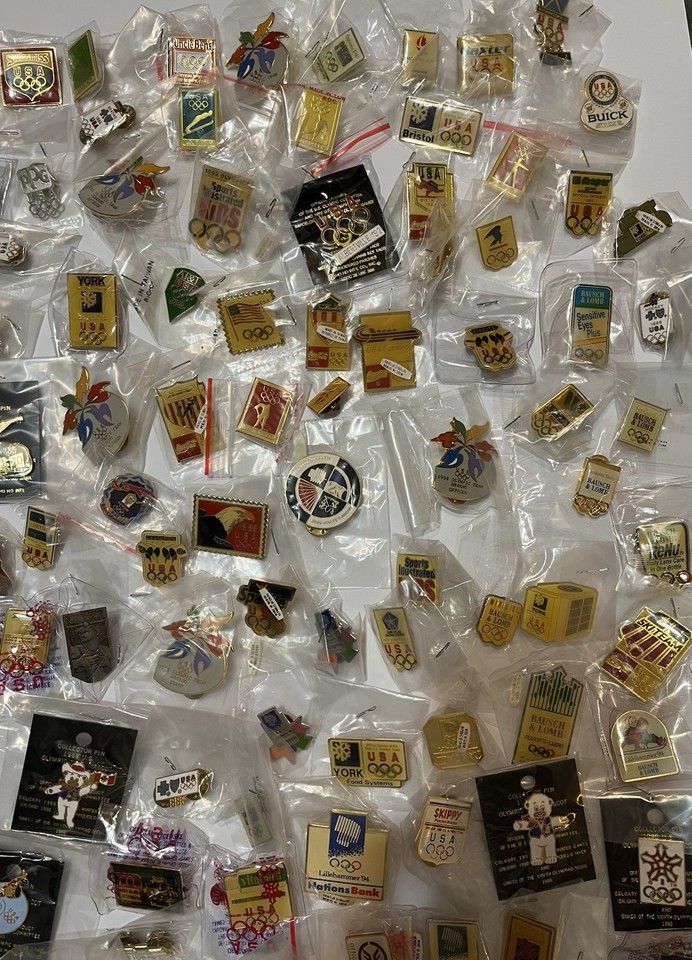 Lot of 125 Olympic Vintage Lapel Pins From 1988 1992 1994 1998 2002 ...