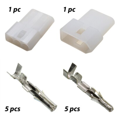 3 Pin Molex Connector Matched Set, 14-20 AWG .093" Pins, Free Hanging ...