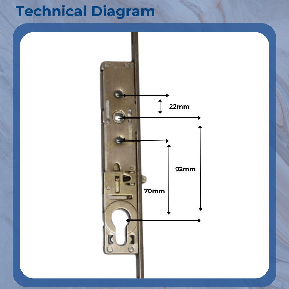 Yale Sliding Patio Door Lock UPVC 6 Point Inline Anti Lift Paddock Mila ...