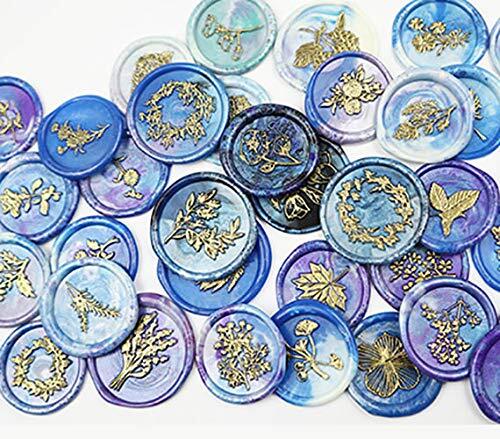 80 Pieces Metallic Gold Golden Sealing Wax Beads Wax Seal Stamp Melts ...