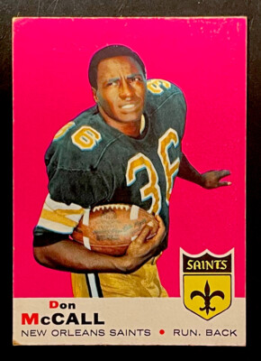 1969 Topps #83 Don McCall RC New Orleans Saints Rookie Vintage Football ...