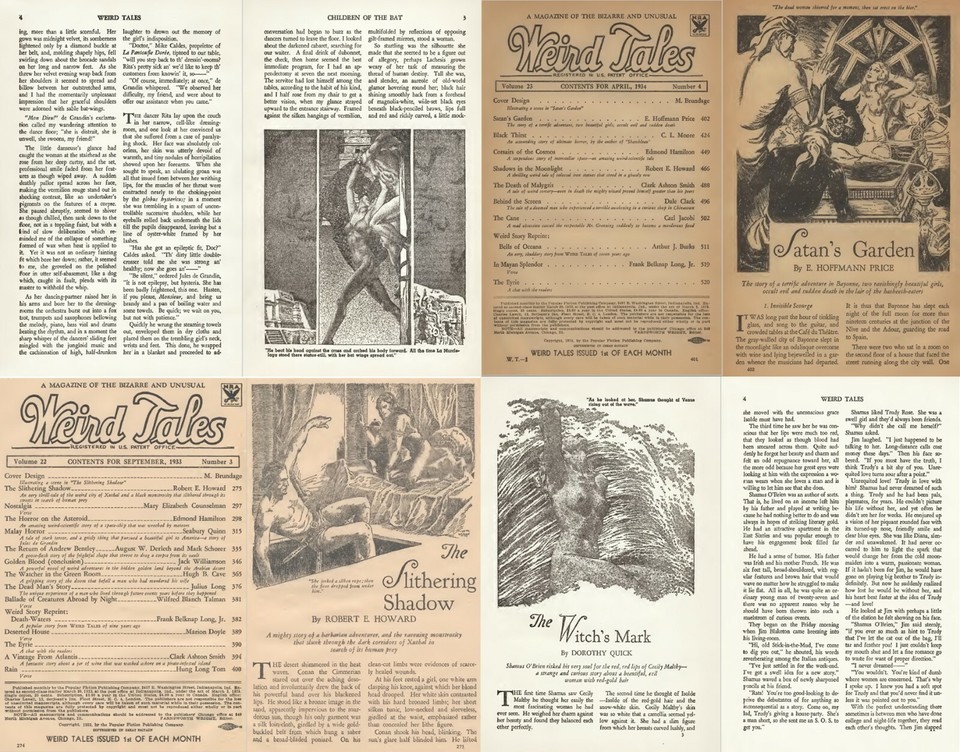 Weird Tales Fantasy - Horror Sexy Fiction Scary - 285 Rare Old ...