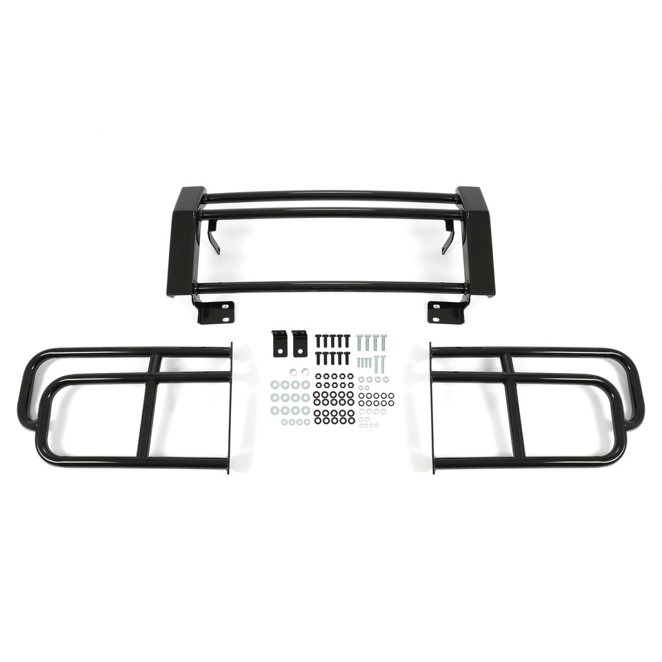 For Hummer H2 03-09 Steel Black Front Bumper Brush Grille Guard Frame ...