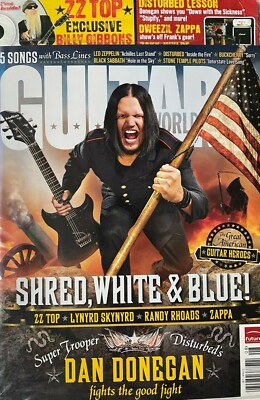 Guitar World Magazine August 2008 Disturbed Dan Donegan ZZ Top Randy ...
