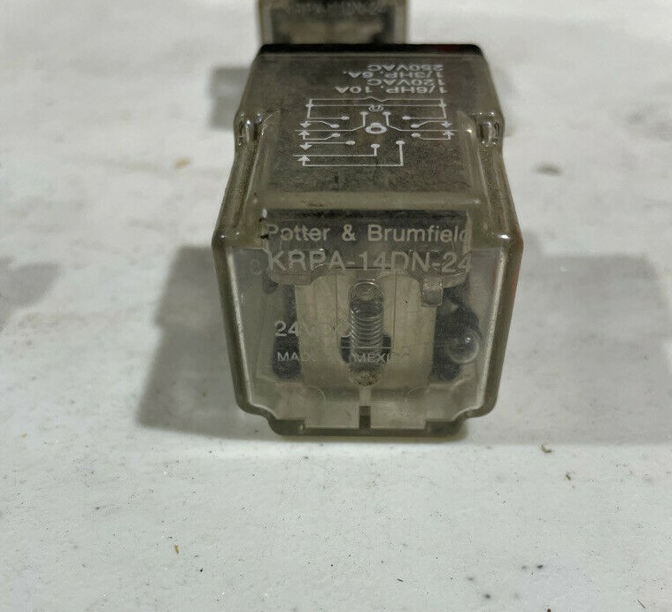 POTTER & BRUMFIELD KRPA-14DN-24 CONTACT RELAY 24VDC 10A B90 | eBay
