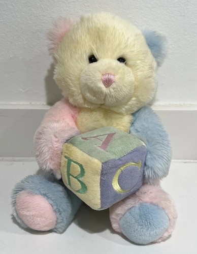 Aurora Teddy Bear Pastel ABC Plush Stuffed Baby Toy Gift 10” | eBay