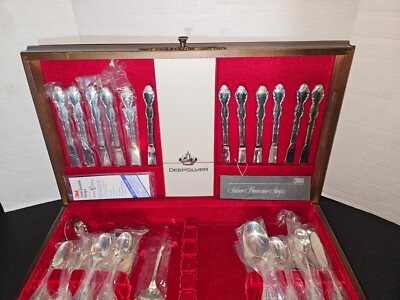 Deepsilver silverware and serving pieces, real silver silverware set ...