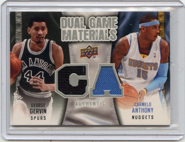 2009-10 Upper Deck - Dual Game Materials #DG-GA George Gervin, Carmelo ...