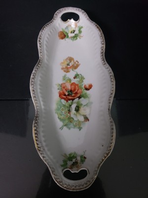 Vintage Relish Celery Dish Roses, Ivory/Orange/white/Green/Gold Trim | eBay