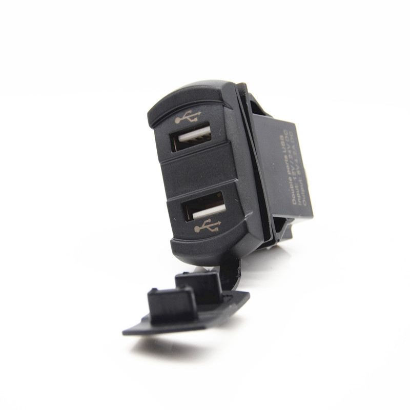 Car Marine Boat Jack Dual Ports USB Socket Charger Carling Red Panel ...