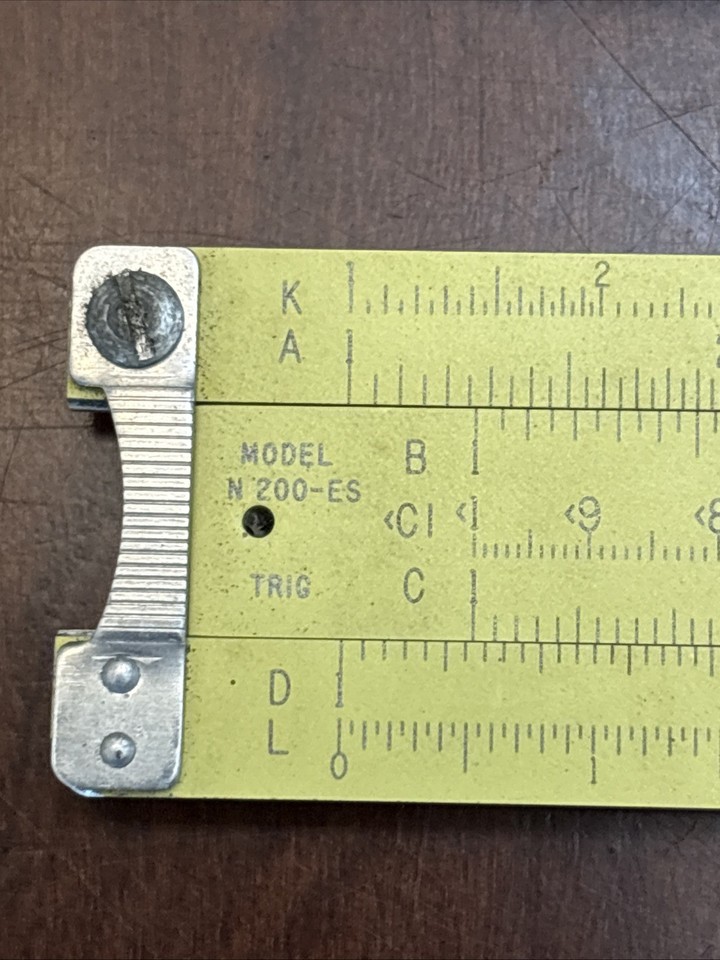 Vintage Pickett N-200-ES Trig Pocket Slide Rule W/ Case Trigonometry ...