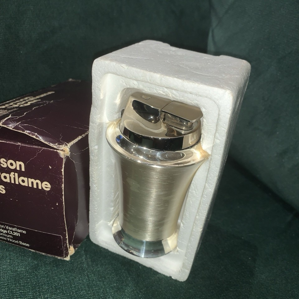 Vintage Ronson Varaflame Gas Table Lighter in Original Box | eBay UK