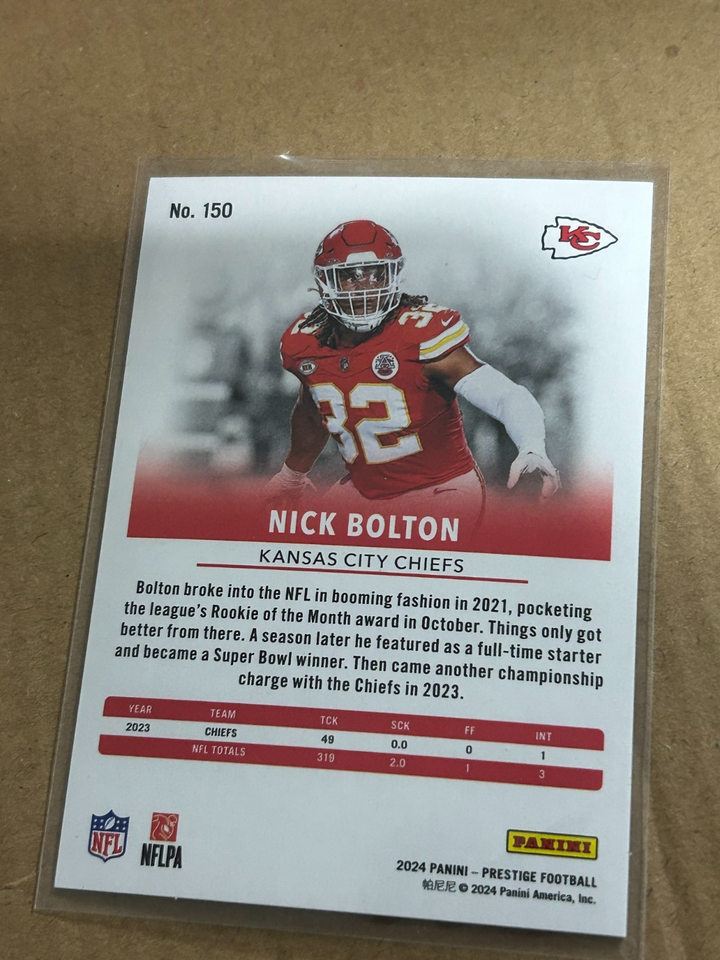 2024 Prestige Nick Bolton Blue Extra Points #150 334/599 | eBay