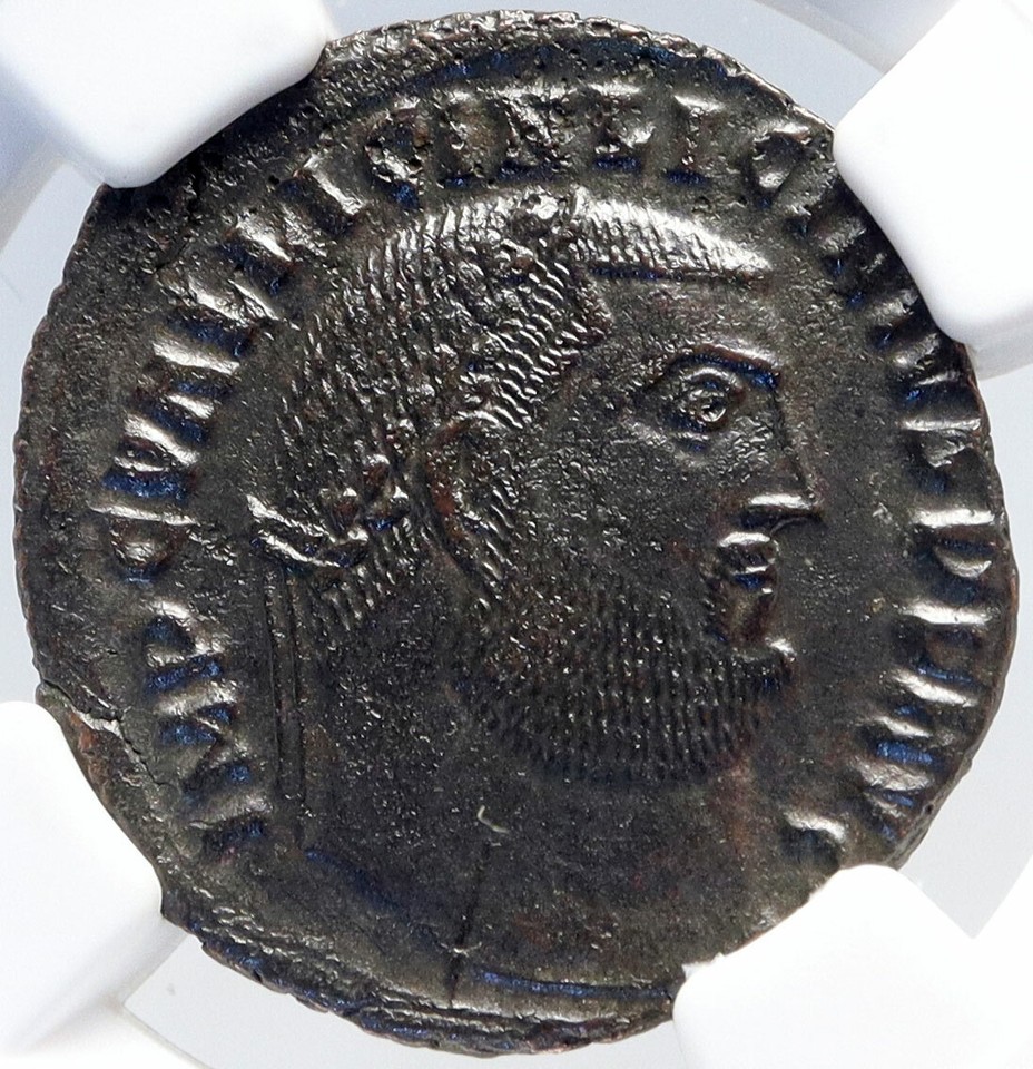 LICINIUS I Authentic Ancient 313AD Cyzicus Roman Coin JUPITER EAGLE NGC ...