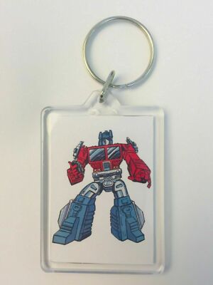 OPTIMUS PRIME Vintage Transformers Comic Poster Key Ring Chain Keyring ...