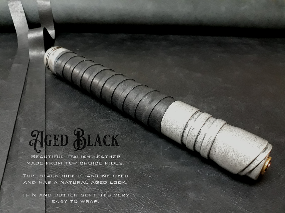 LEATHER WRAPS GENUINE COWHIDE 4FT. LIGHT SABER HILT WRAP, AXE, KNIFE ...