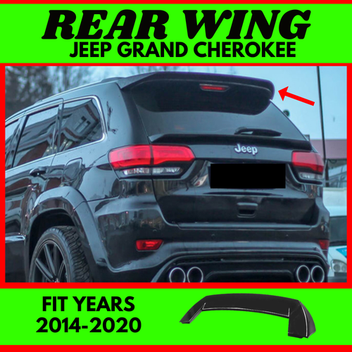 Mid Spoiler Wing For Jeep Grand Cherokee Extended Gloss Black Rear S ...