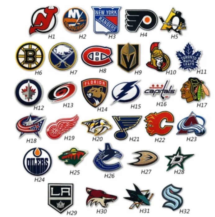 NHL Team Logo Embroidery Iron On Patches | eBay