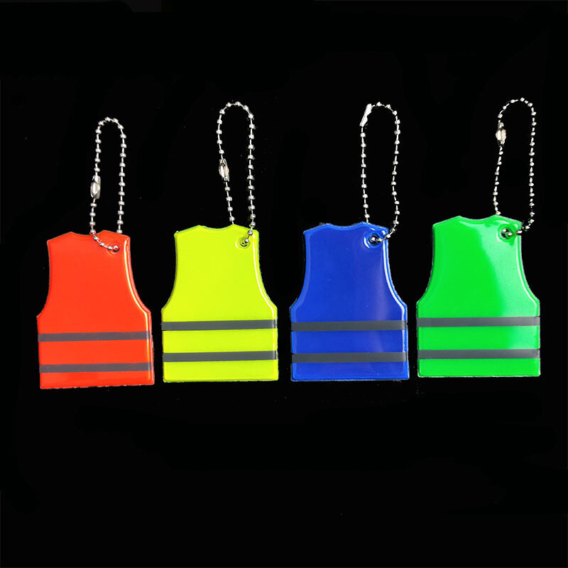 Reflective Safety Keychain Vest Pendant School Bag PVC Reflector ...