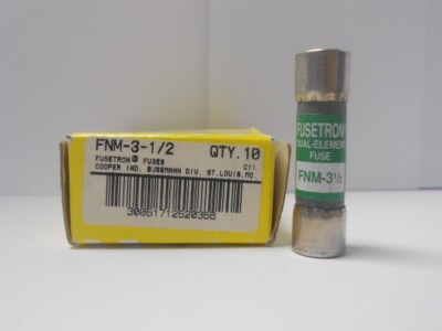 New Lot Bussmann Fusetron FNM-3 1/2 Amp Fuses 125 Volts NIB | eBay
