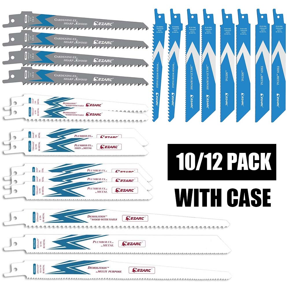 6-9 In EZARC Reciprocating Saw Blades Multipurpose Demolition Blades ...