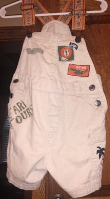 Toddler Boys 24 Mths Jungle Wild Safari Tours Short Overalls Lion Gator ...
