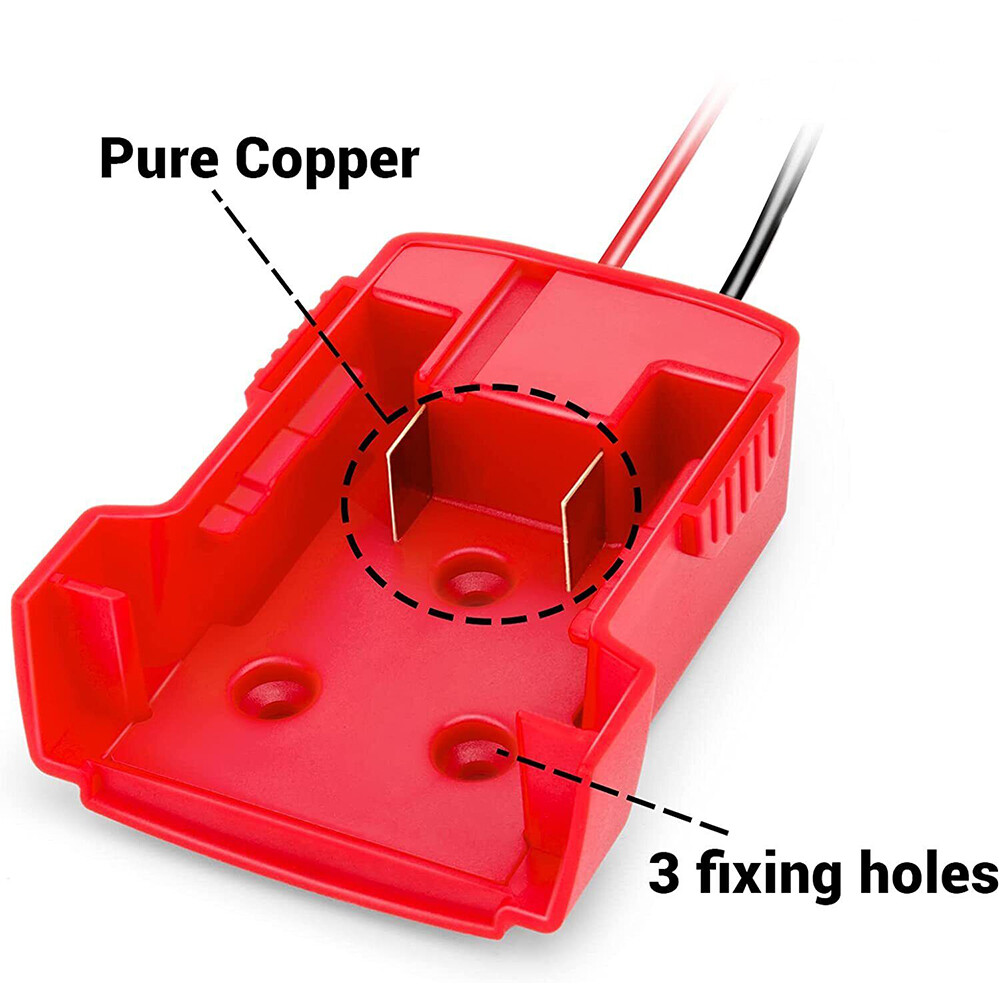 Battery Adapter For Milwaukee M18 Wiring Output 18V DIY Dock Power ...