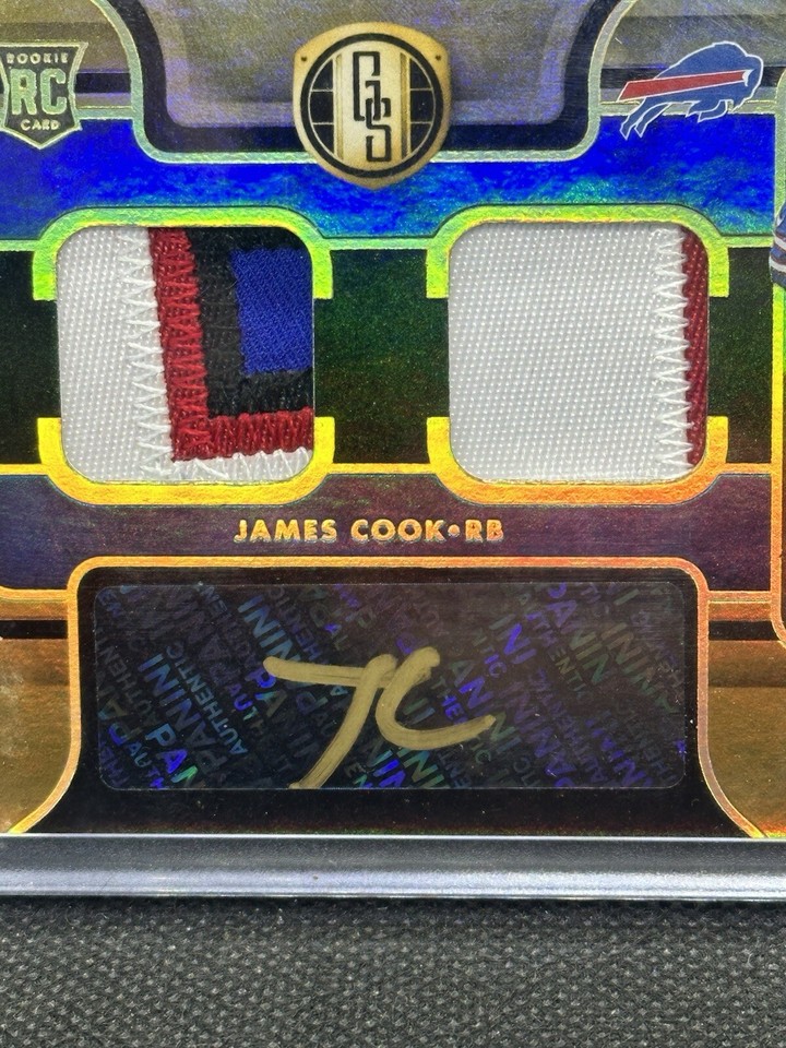 2022 PANINI GOLD STANDARD JAMES COOK ROOKIE AUTO PATCH SIGNATURE SIGNED ...