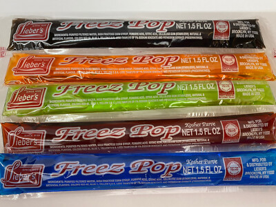 Liebers Freeze Pops Ices 144 Ct 1.5 Oz Each , 5 Assorted Colored ...