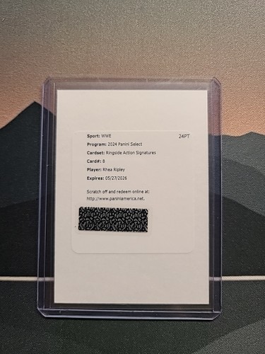 2024 Panini Select WWE RHEA RIPLEY #8 Ringside Action Signatures Auto ...
