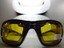 MOTORCYCLE Day Night RIDING PADDED Yellow Lens SUN GLASSES GOGGLES Gray ...