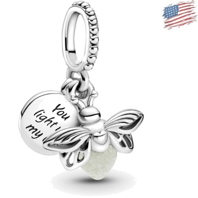 Glow-in-the-Dark Sterling Silver Firefly Dangle Charm for Moments ...