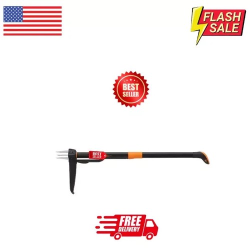 Fiskars 4-Claw Stand-up Weeder - Gardening Hand Weeding Tool with 39 ...