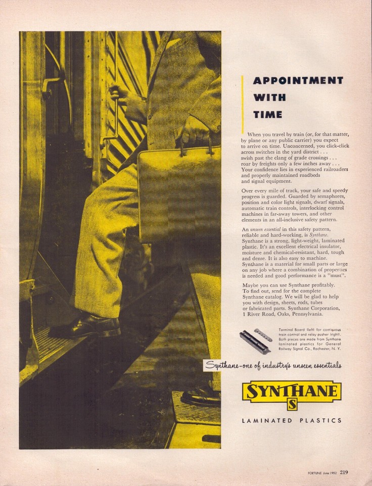 Synthane Laminated Plastic Oaks Pennsylvania Vintage Print Ad Fortune ...