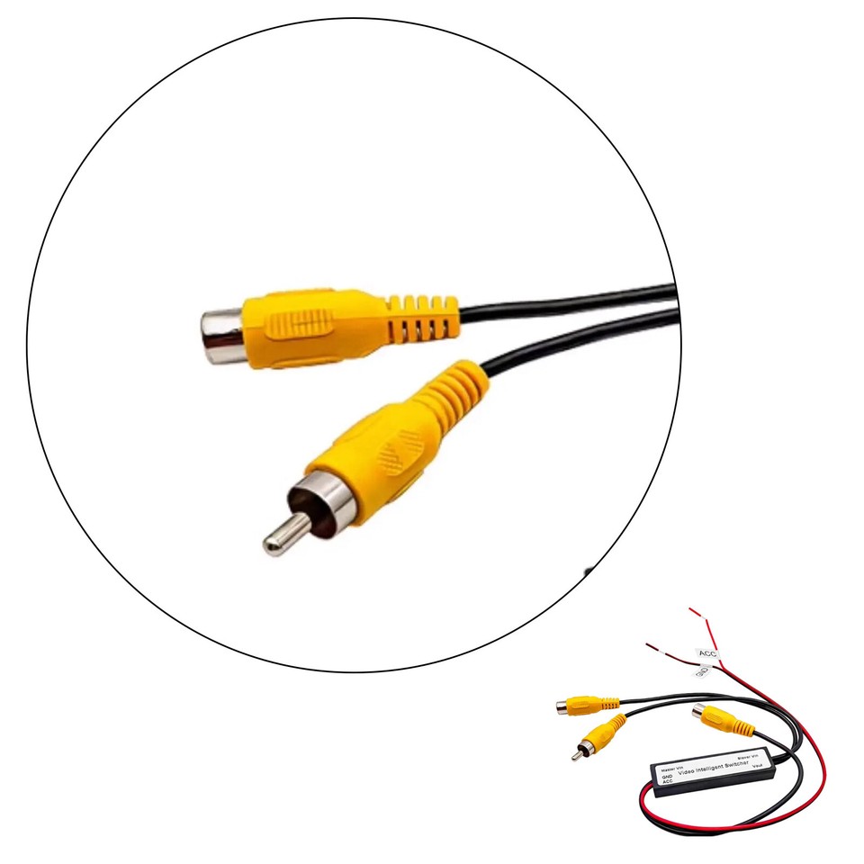 2-in-1 Car RCA Video Switcher – Auto Switch Between Front and Rear ...