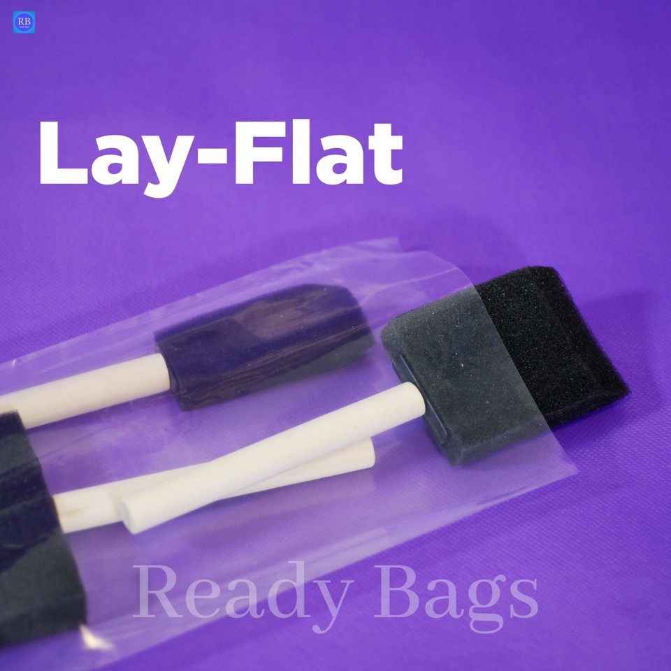 1Mil Clear Open Top Bags Lay-Flat Poly Plastic Packaging Apparel Shirt ...
