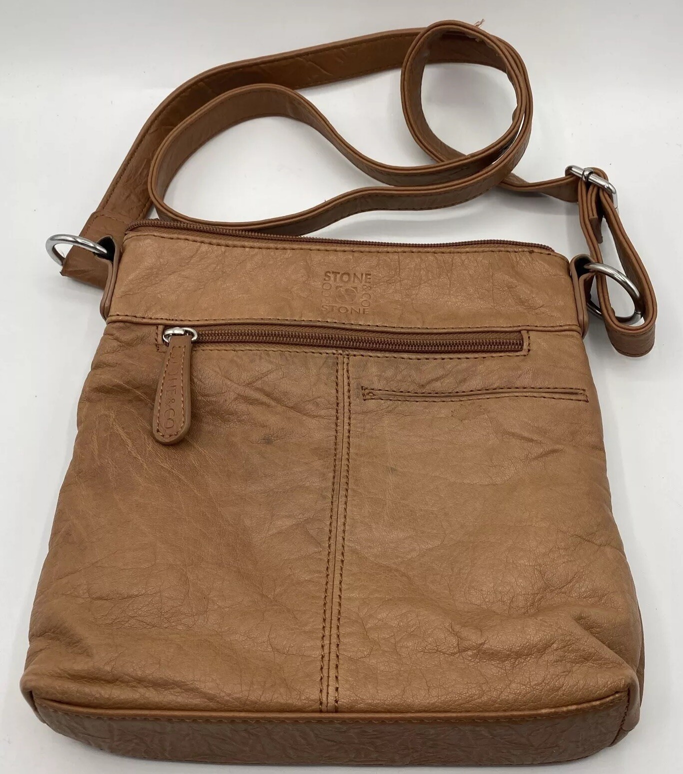 Stone & Co. Soft Leather Crossbody Strap Purse Tan Brown Read ...