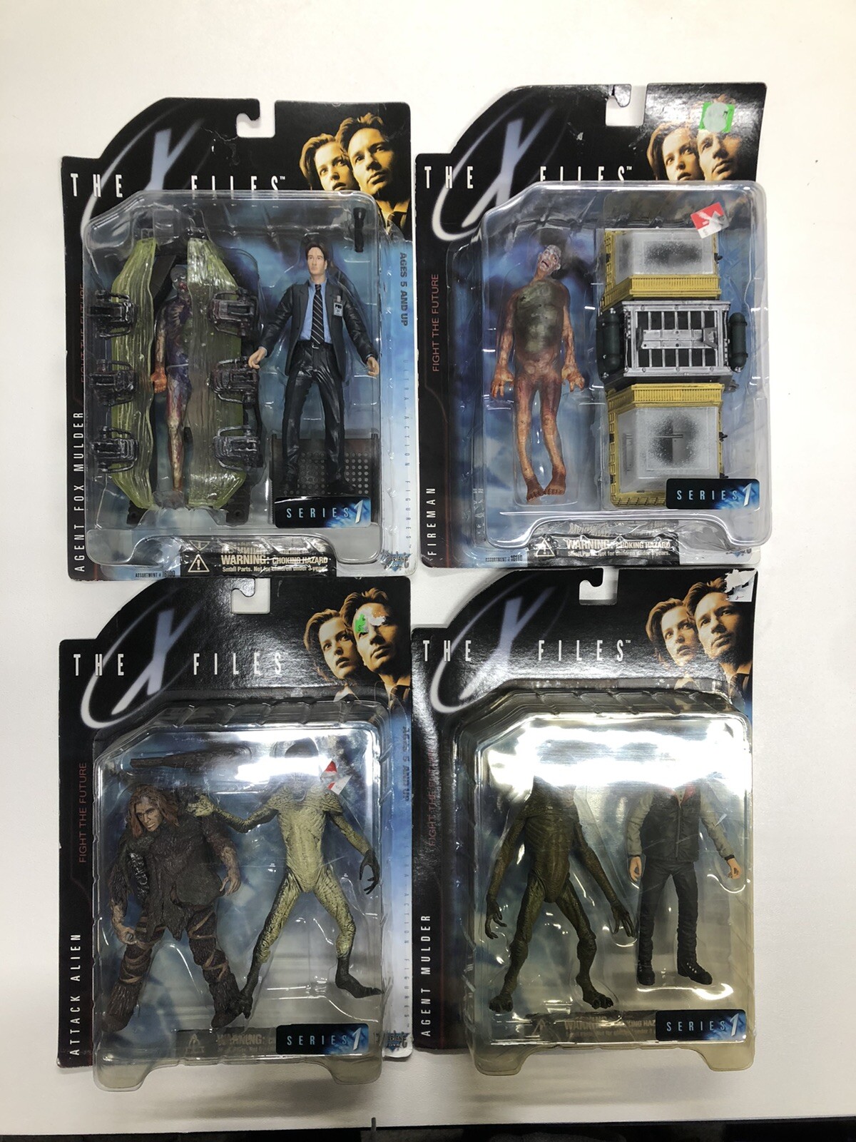 1998 Mcfarlane Toys THE X FILES Lot Of 4 Action Figures Mulder Alien ...