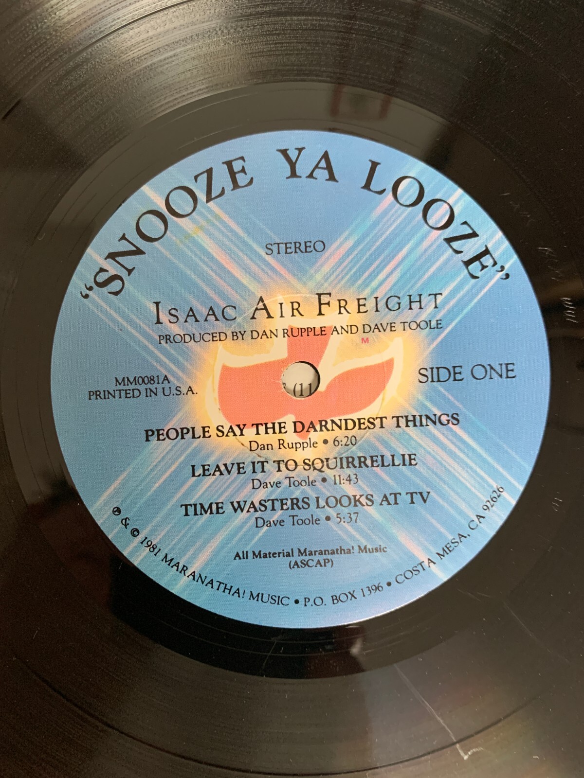 1981 Isaac Air Freight "Snooze Ya Looze" 33 1/3 RPM 12" LP Record | eBay