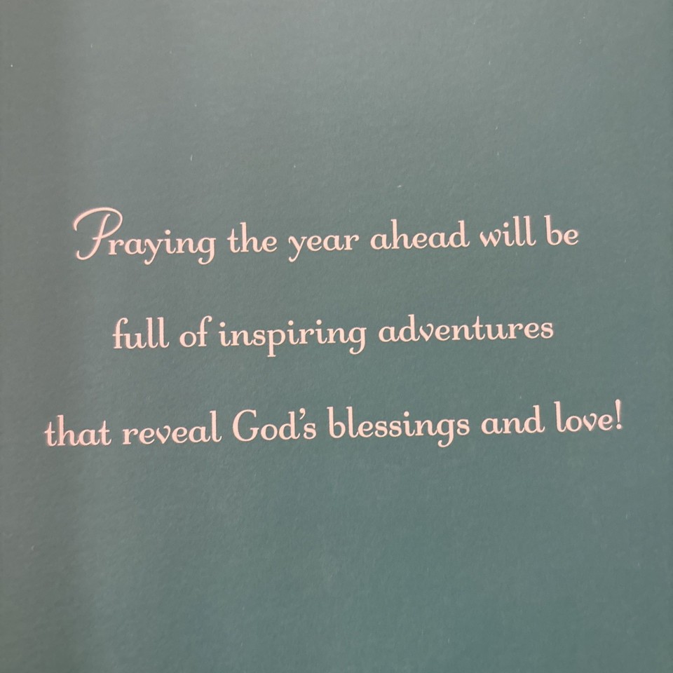 Happy New Year WITH TRACKING God’s Blessings 5.5”x8” Religious Greeting ...