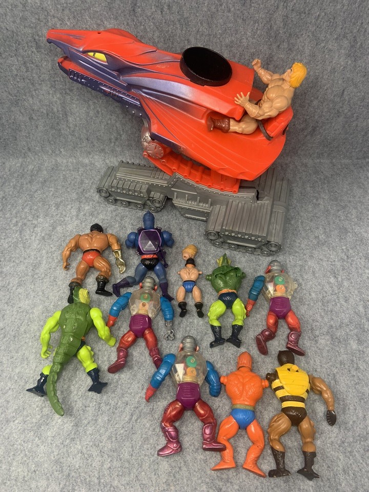 BLASTER HAWK MOTU He-Man & 1984 Kellogg’s Poster & Huge Action Figure ...