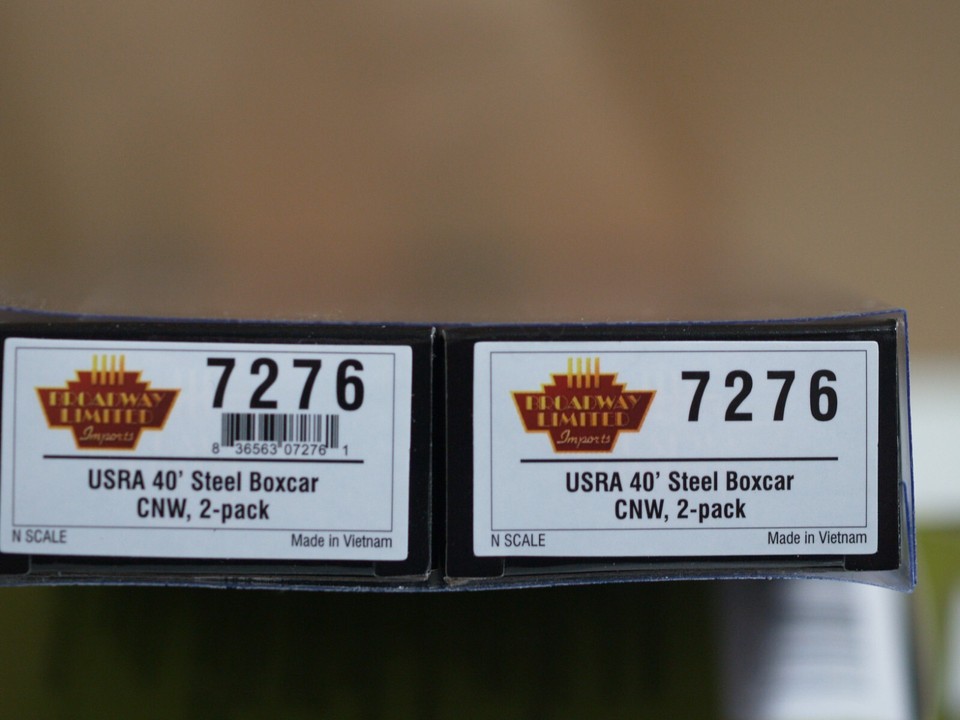 BROADWAY LIMITED N 7276 40' BOX CAR C&NW 2-PK 70224, 70236 | eBay