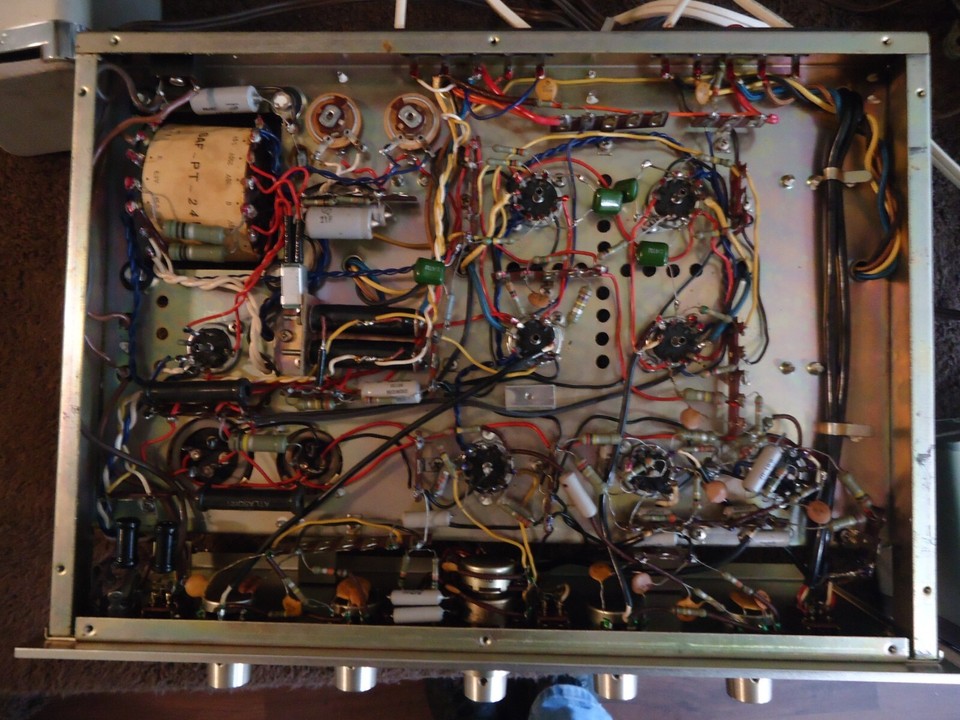 SAF 24D REALISTIC STEREO INTEGRATED ECL82 TUBE AMPLIFIER SHOWN AT FULL ...