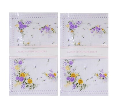 Pack 10 20 Ladies Hankies Handkerchiefs White Plain Cotton Polyester ...