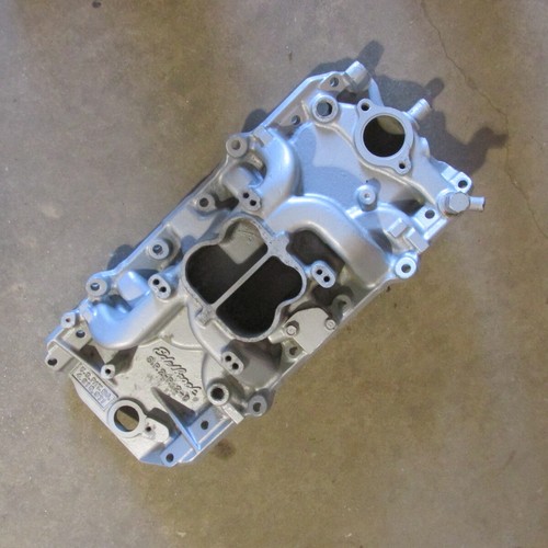EDELBROCK 3440 BIG BLOCK CHEVY ALUMINUM INTAKE MANIFOLD SMALL OVAL PORT ...