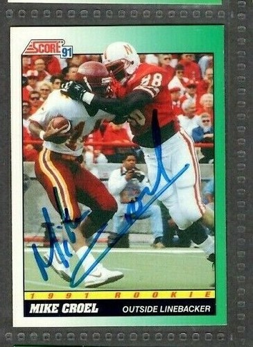 1991 Score Denver Broncos Football Card #315 Mike Croel Signed ...
